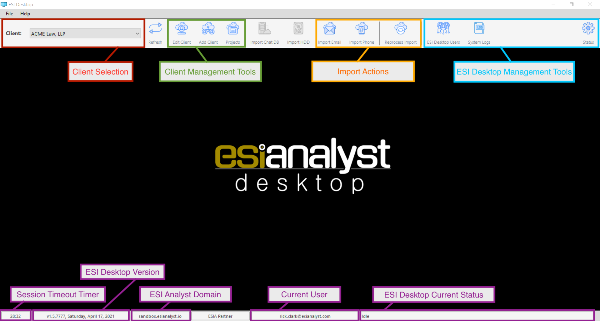 CloudNine Analyst: Getting Familiar with ESI Desktop